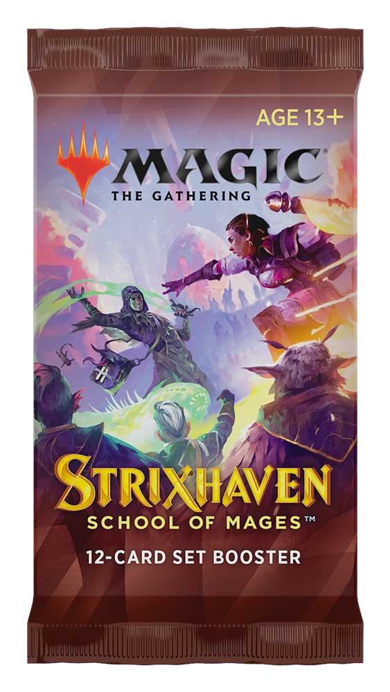 WOTC Magic: The Gathering Strixhaven: School of Mages Set Booster busta 12 ca...